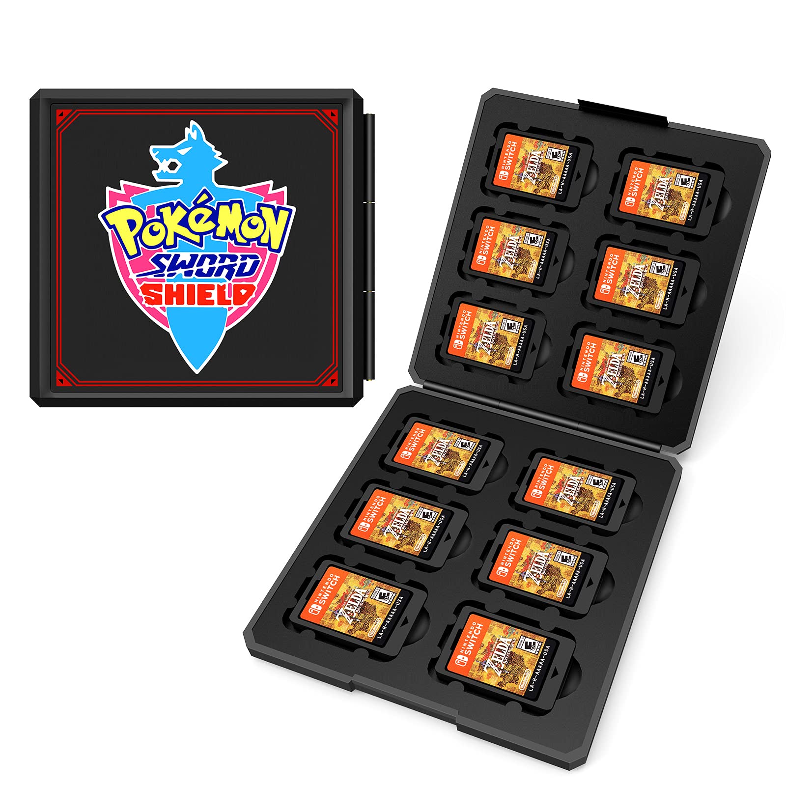 UFOPETIE 12 in 1 Game Card Case for Switch Sword Shield Switch Game Case,for Nintendo Switch Game Storage,Switch Game Card Case