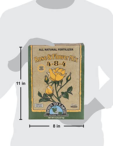 Down to Earth Organic Rose & Flower Fertilizer Mix 4-8-4, 5 lb
