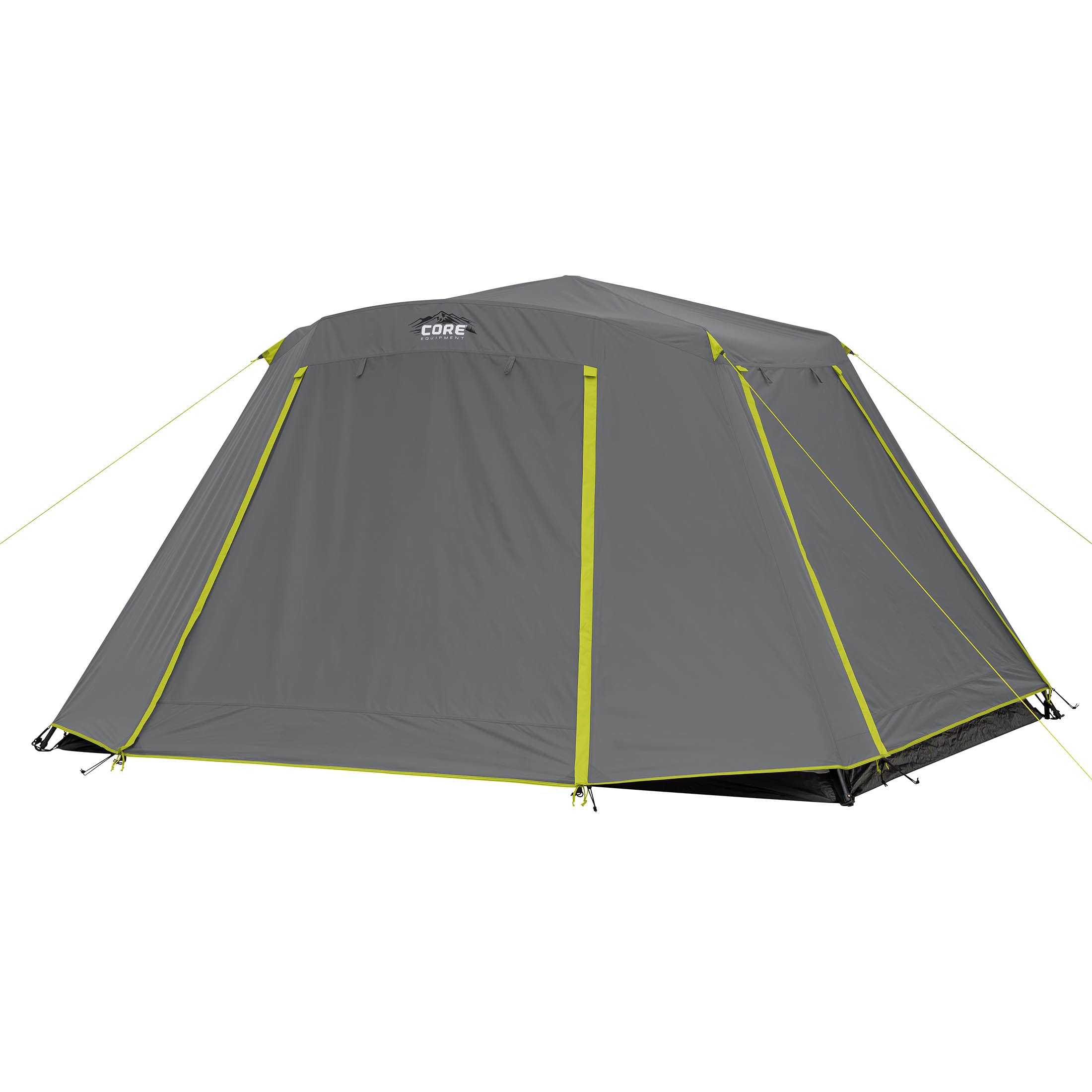 CORE 6 Person Instant Cabin Tent | Large Multi Room Tent for Family with Full Rainfly for Weather Protection and Storage for Camping Accessories | Portable Tent for Car Camping with Carry Bag
