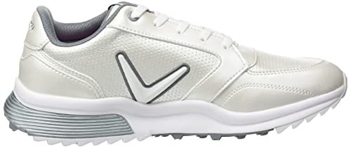 Callaway Women's Golf Shoe, White Grey, 4.5 UK Wide