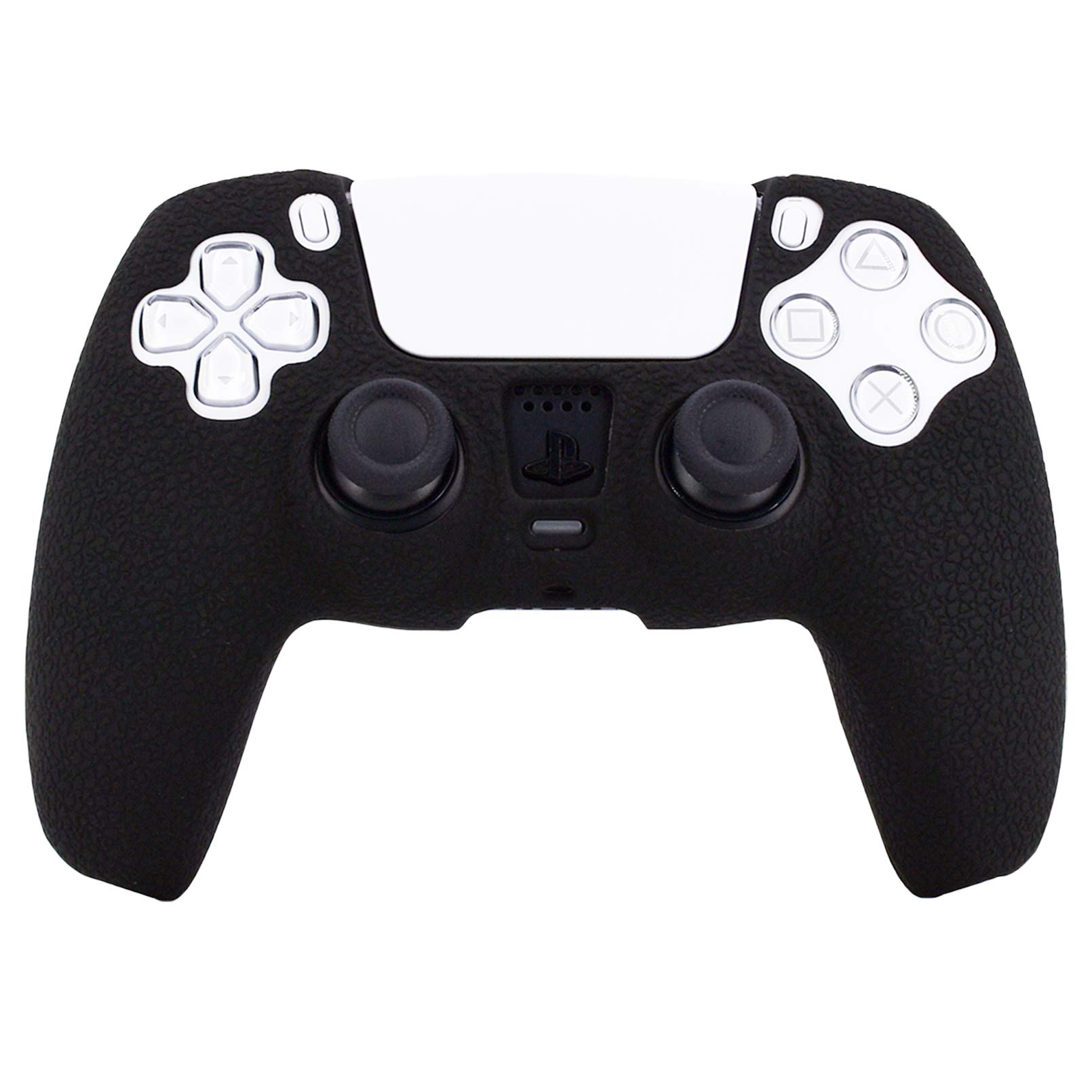 PS5 Controller Cover,Hikfly Silicone Skin for Sony PlayStation5 Controller Grip Skin Protector Faceplates Kits Video Games(1x CamoBlue Cover with 4 x Thumb Grips Caps)