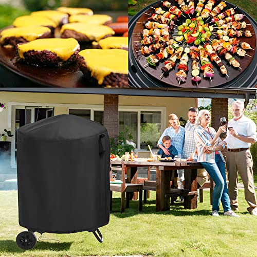 Hengme Outdoor Fireplace Cover for Fire Sense 01471 Fire Pit,Durable Waterproof and Uv-Resistant Patio Outdoor Fireplace with Drawstring Cord All Season Protection
