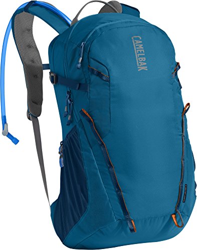 CamelBak Cloud Walker 18 Crux Reservoir Hydration Pack, Grecian Blue/Pumpkin, 2.5 L/85 oz