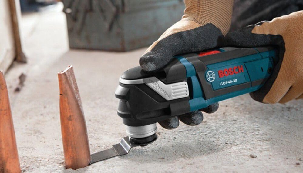 Bosch GOP40-30B-RT Multi-X 3.0 Amp StarlockPlus Oscillating Tool Kit w/Snap-In Blade Attachment (Renewed)