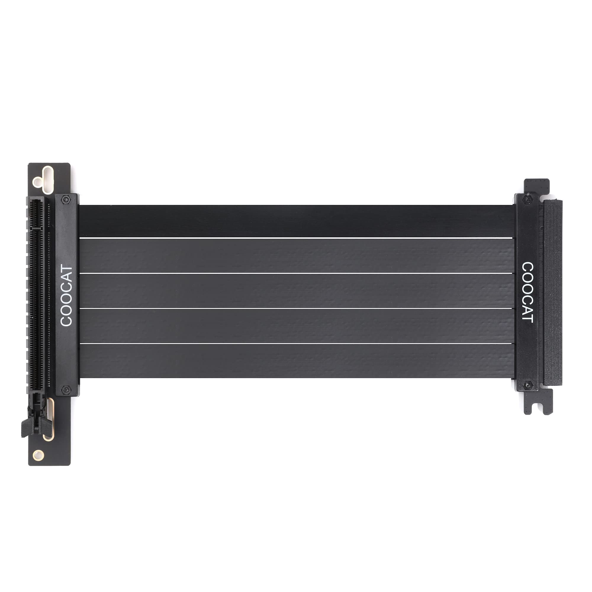 COOCAT PCIe 4.0 Riser Cable, x16 PCI Express 4.0 Riser Extender, Flexible High Speed GUP Riser Adapter for Graphics Card Vertical Mount ([ PCIE 4.0 ] [ 20cm & 90° ], Black)
