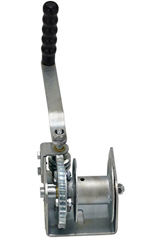 Vestil Wall-S Wall Mounted Hand Winch, Single,Silver