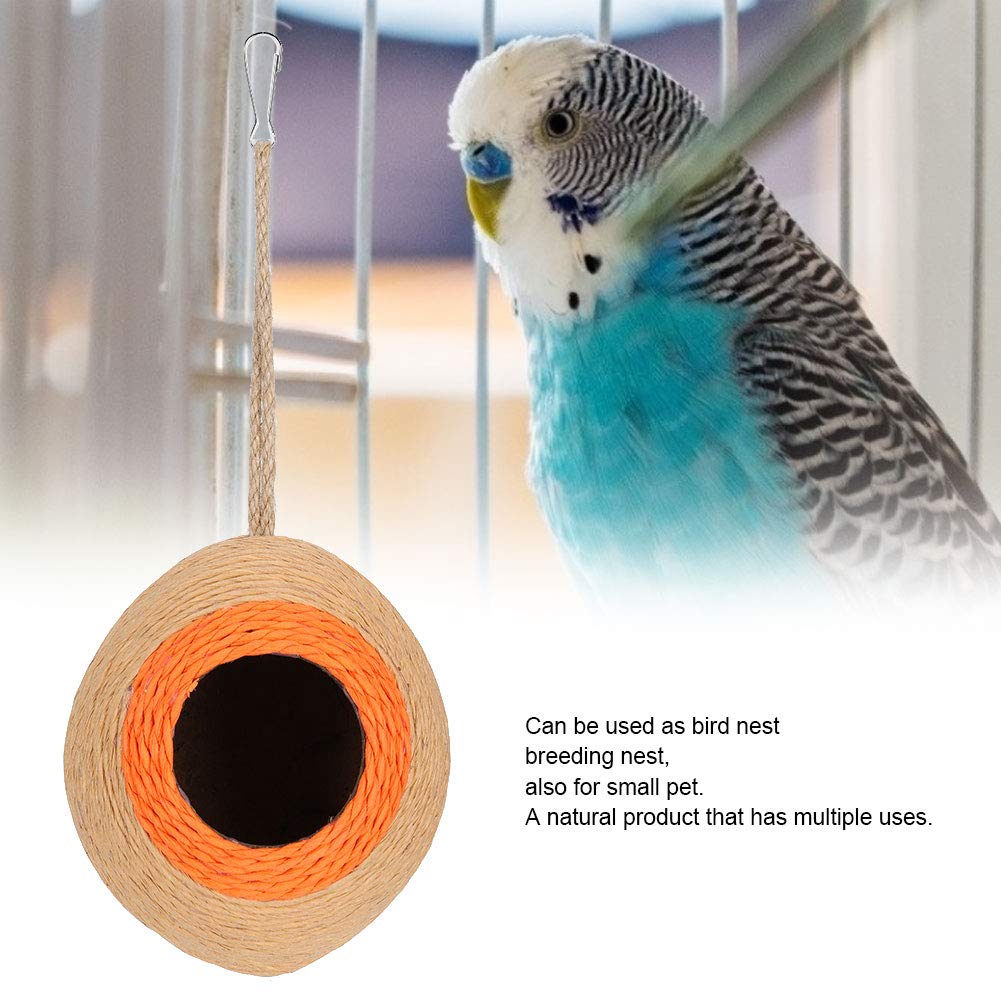 Bird Coconut House Natural Coconut Shell Breeding Nest Bed Hideaway for Parrot Budgie Parakeet Cockatiel Conure Canary Hamster Squirrel