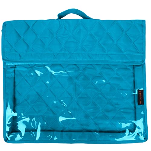 Yazzii Crafts Project Folder - Arts & Crafts Storage Bag Organizer - Portable & Multifunctional Crafts Storage Organizer for Sewing, Embroidering, Crocheting, Knitting & More Aqua