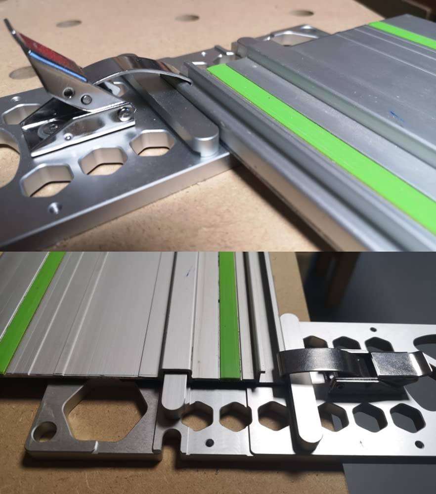 DDWT 260mm Right Angle Circular Saw Guide Rail Angle Stop Track Saw Square Accessories Compatible with Festool and Makita Guide Rail