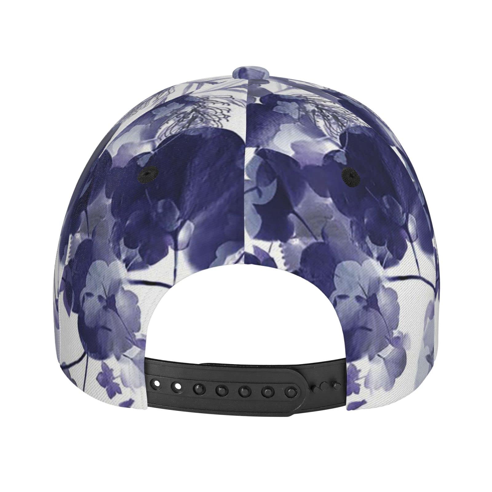 Cyliret Flower Pattern Hats for Women Baseball Cap Fashionable Summer Hat Adjustable Trucker Fitted Casual Sport Running Hats with Ponytail Hole Printing Pattern