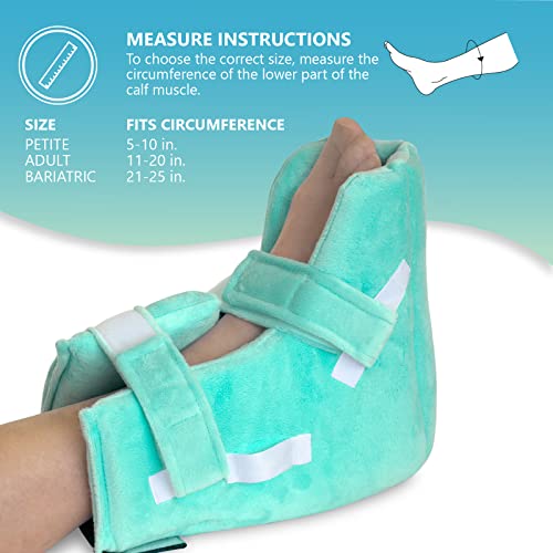 NYOrtho Heel Protector Cushion - Pressure Relieving Pillow with Cooling Gel Pack For Heel Ulcers, Opening At The Heal Soft Fabric Average Adult | Single Boot