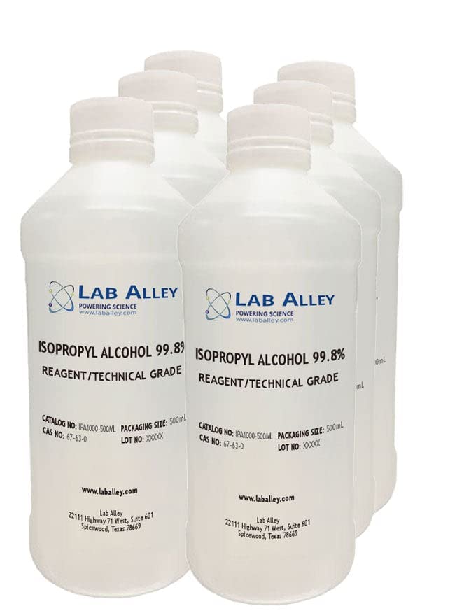 Isopropyl Alcohol 99.8% Lab Grade, 4 x 4 Liters Case