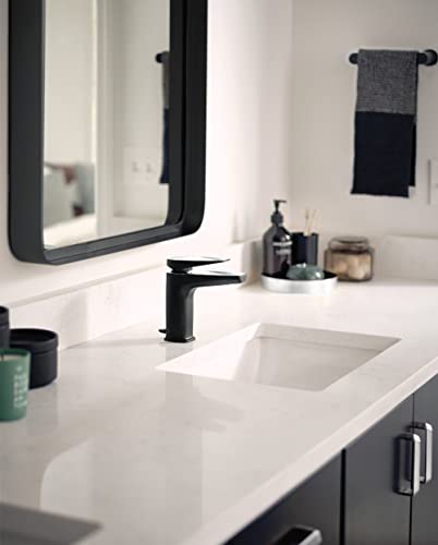 Moen Genta Matte Black Modern 6.8-Inch Length Hand-Towel Bar for Bathroom or Kitchen, BH3886BL (Pack of 2)