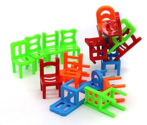 Jenilily Stacking Chairs Game Family Board Balancing Toys Games for Kids (18 Chairs Toys Set)