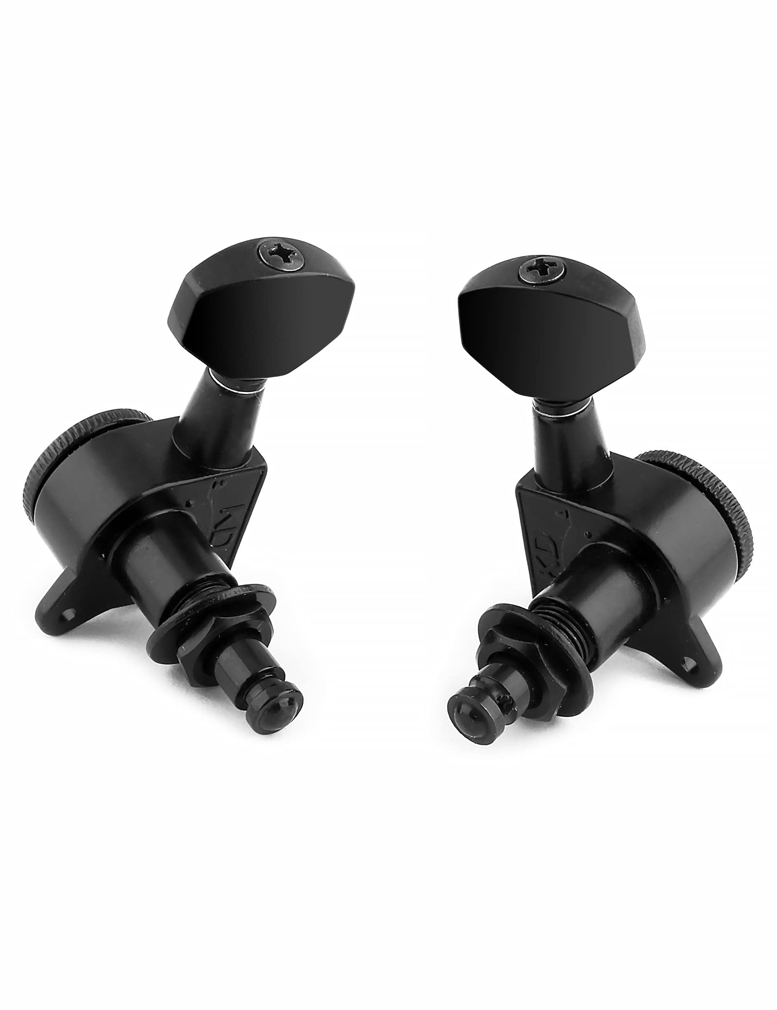 Bogart Locking Guitar String Tuning Pegs Sealed Machine Heads Tuners Tuning Keys 3 Left 3 Right for Electric Guitar or Acoustic Guitar Black., TP 21-BK-3L 3R-1