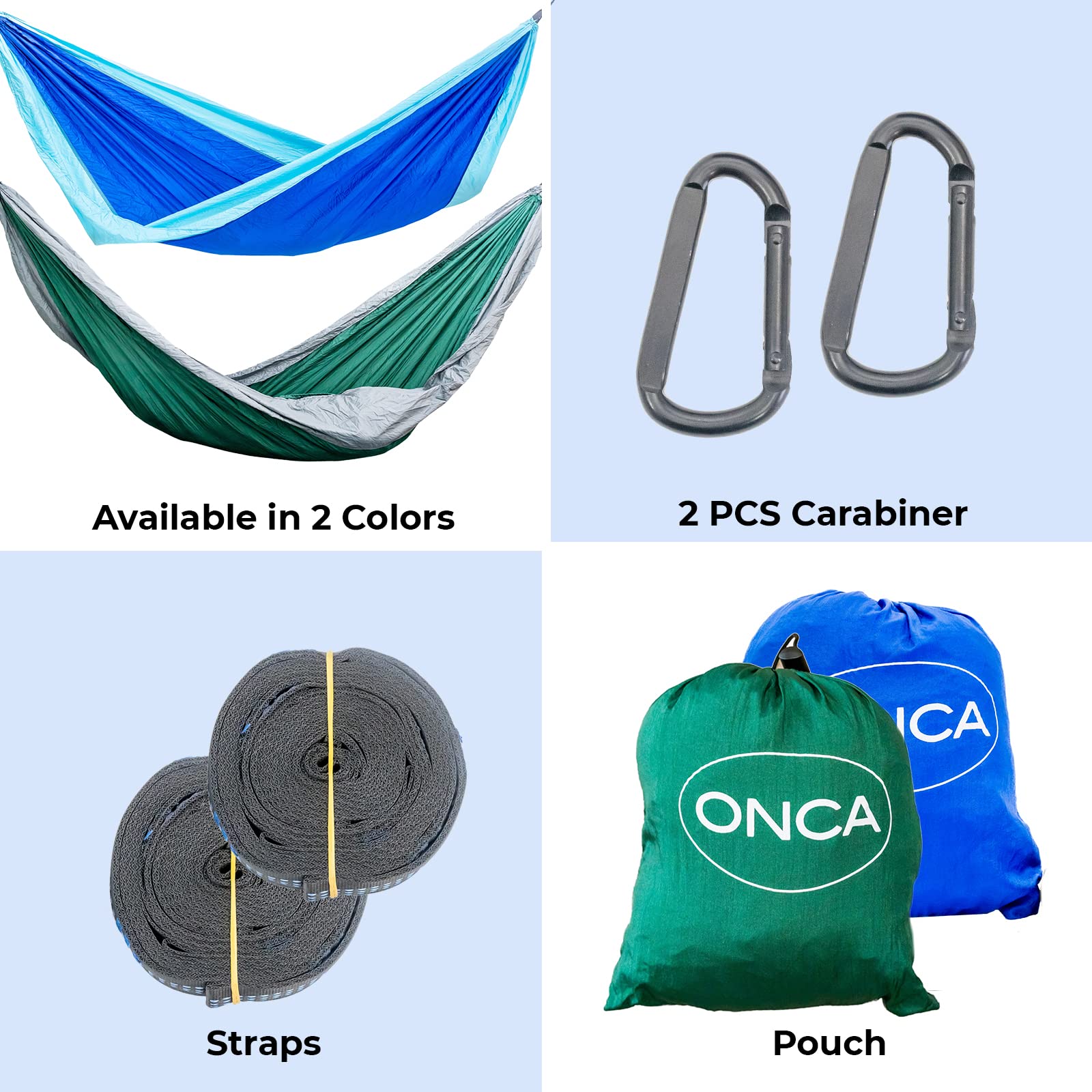 Camping Hammock (Dark and Light Blue)