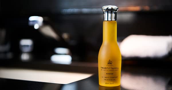 Truefitt & Hill Pre-shave Oil - Ultimate Comfort - Essential-Oil Based Ingredients that Moisturize, Heal, and Conditions Skin, Softens Hair Before Shave - 2 oz.