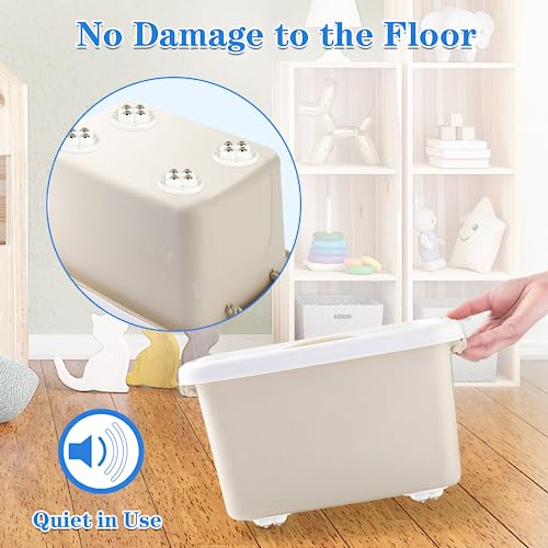 Mini Caster Wheels 8 Pcs, NOVWANG Appliance Rollers Stainless Steel Quadruple Bead Self Adhesive Caster Wheels Sturdy Sticky Swivel Pulleys Universal Wheels for Kitchen, Box, Small Appliance Slider
