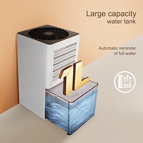 Dehumidifiers, 35 oz Dehumidifier for Home, 280 sq. ft Small Dehumidifiers for Basement, Bedroom, Bathroom, Indoor, Closet, RV, Quiet with Auto Shut Off