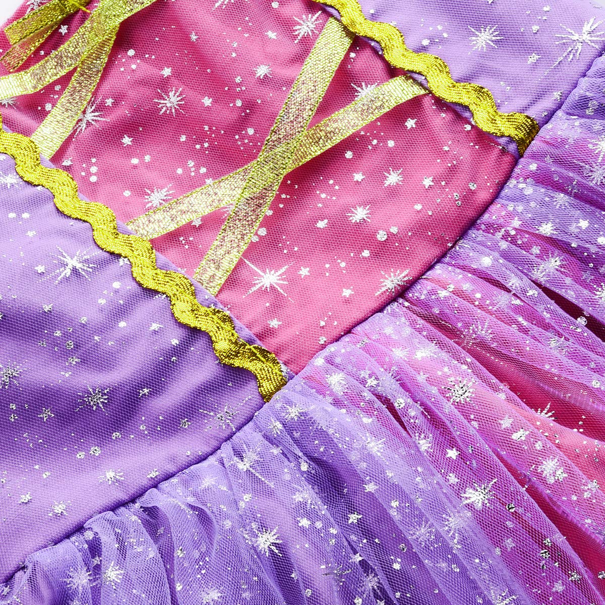 JerrisApparel Girl Princess Costume Dress for Birthday Party (3T, Purple with Accessories)