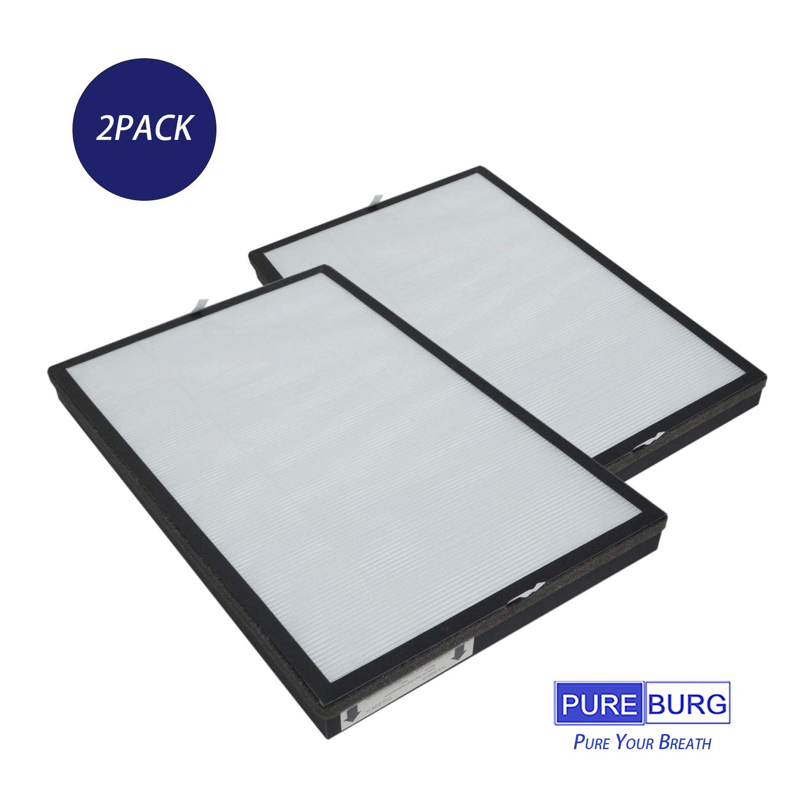 PUREBURG Replacement True HEPA Filters Compatible with Envion Allergy Pro AP450 Air Purifier,Replaces Part# AP450F,H13 High-efficiency Air Clean,2-Pack