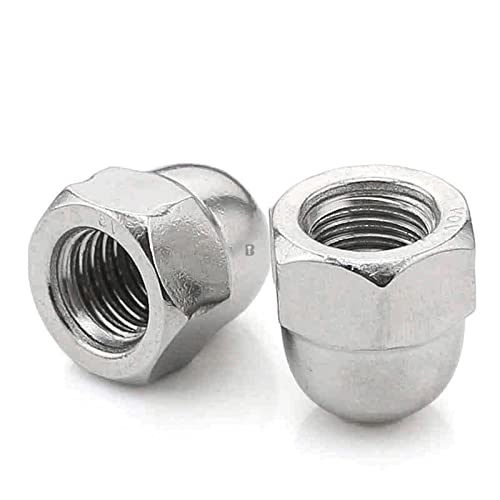 heyous 20pcs 304 Stainless Steel Acorn Cap Nuts 1/4" for Precision Machinery, Instruments and Meters
