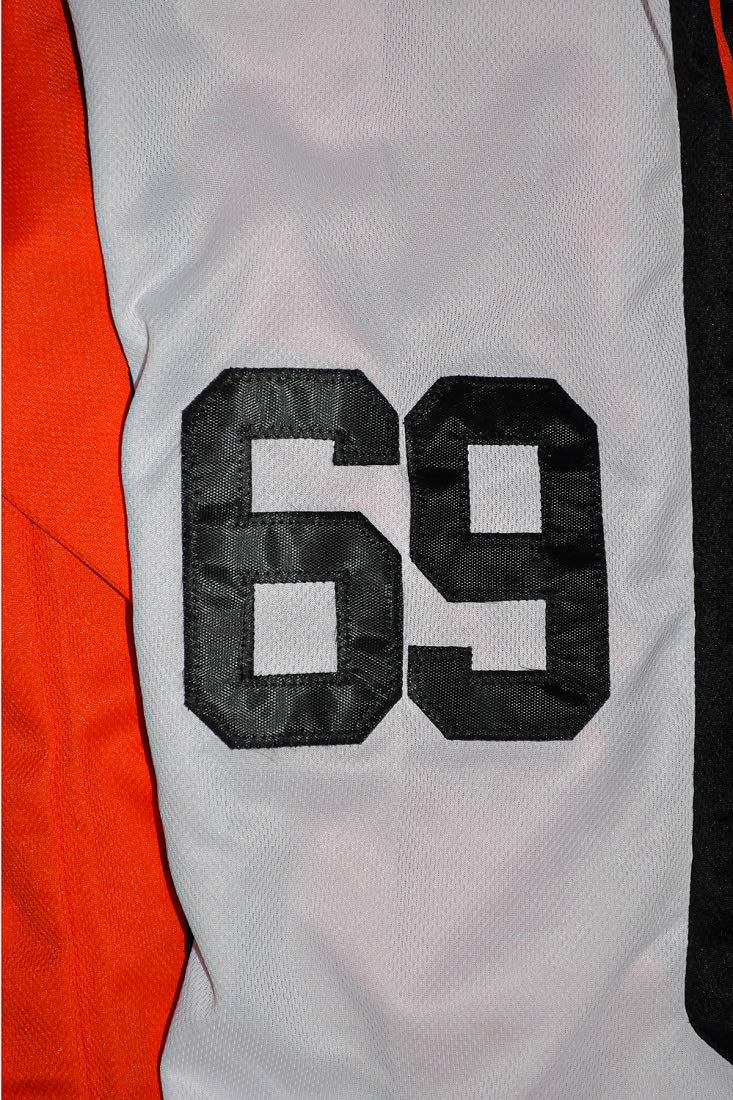 borizcustoms Doug The Thug Glatt Movie Orangetown Hockey Jersey Stitch (54, Orange)