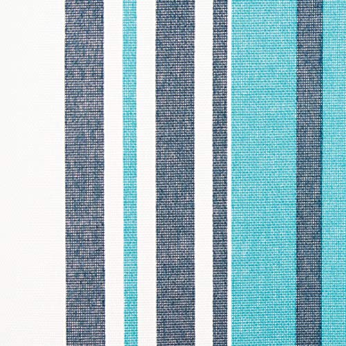 Madison Park Newport Striped Outdoor Single Window Curtain Panel for Garden with 3M Scotchgard for Moisture Repellent, Weather Resistant, Long-Lasting Protection, 1-Panel Pack, 54" W x 108" L, Blue