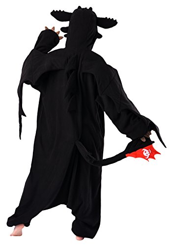 SAZAC Kigurumi - How to Train Your Dragon - Toothless - Onesie Jumpsuit Halloween Costume
