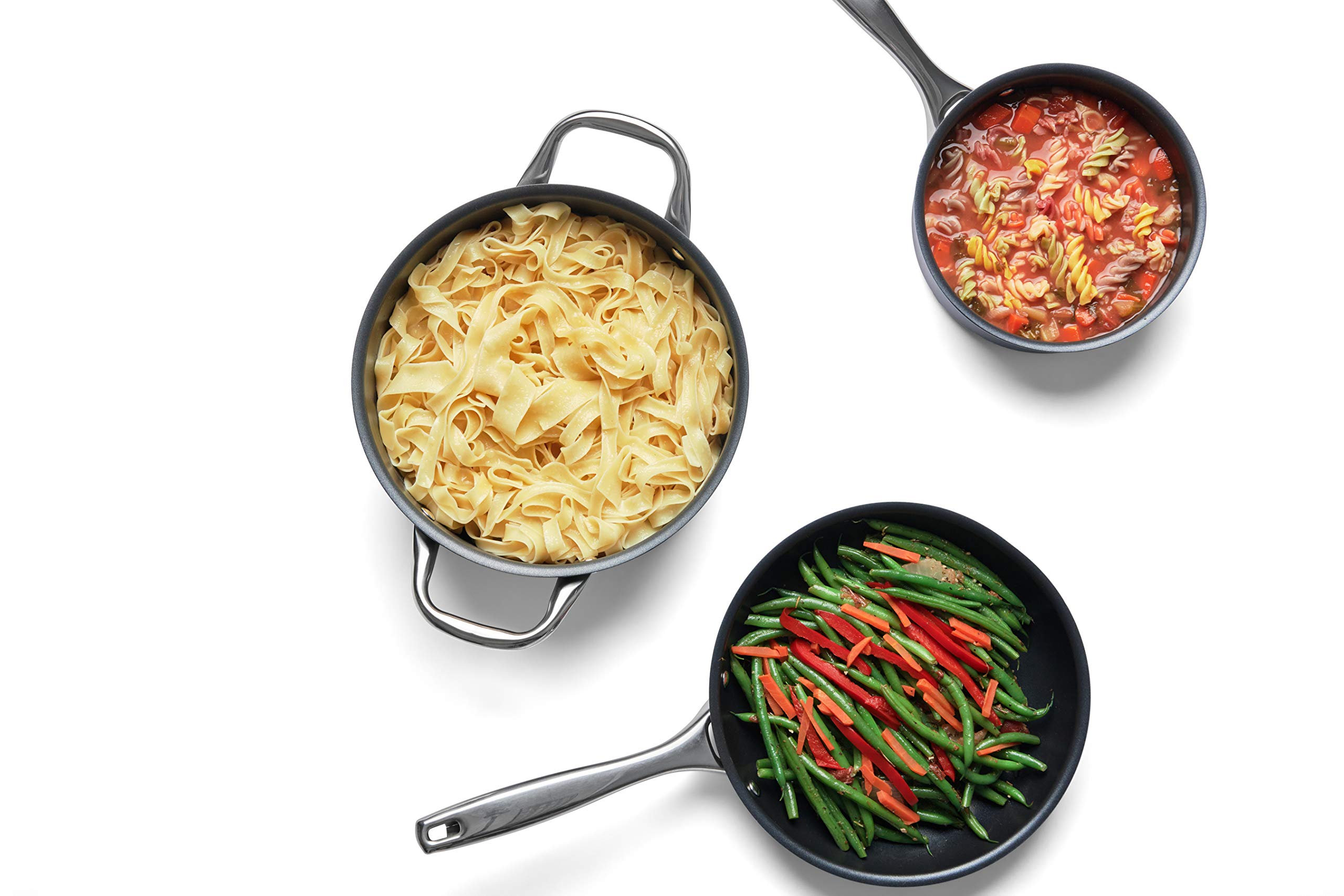 Cuisipro Easy Release Hard Anodized Stainless Steel Stock Pot, 6qt/9.5"diam
