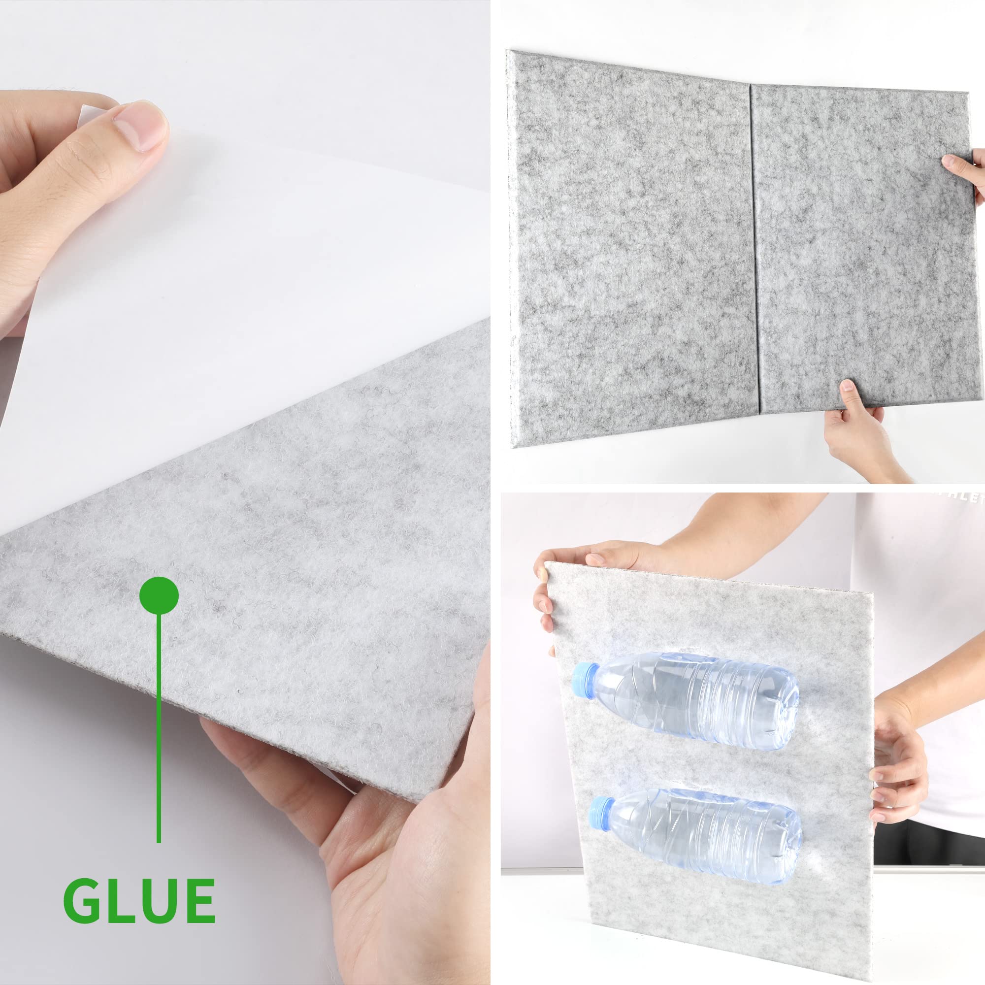 VANCORE 6 Pack Acoustic Panels 16"x 12"x 0.4" Sound Proof Padding, Sound Blocking Absorbing Padding for Wall Ceiling Acoustic Treatment for Home Office Decoration, White