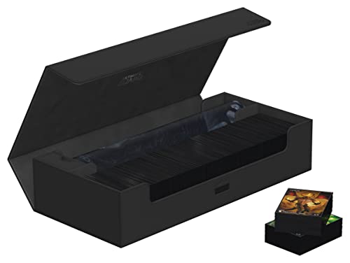 Ultimate Guard Superhive 550+, Deck Case for 550 Double-Sleeved TCG Cards, Black, Compatible with Boulders, Magnetic Closure & Microfiber Inner Lining