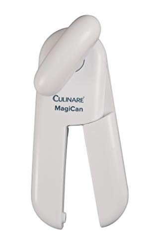 Culinare C10015 MagiCan Tin Opener | White | Plastic/Stainless Steel | Manual Can Opener | Comfortable Handle For Safety and Ease
