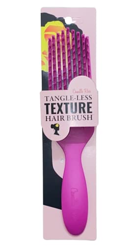 Camille Rose | Tangle-less Texture Hair Brush | Detangling Brush for All Hair Textures |Tangle removing Brush | Pink