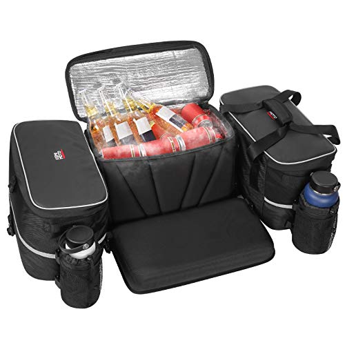 KEMIMOTO ATV Bag, 59L Large ATV Cargo Bag With Insulated Bags, Waterproof 4 Wheeler Storage Rear Rack Seat Bag Universal Compatible With Polaris Sportman Fourtrax Can Am Kawasaki Yamaha Artic Cat