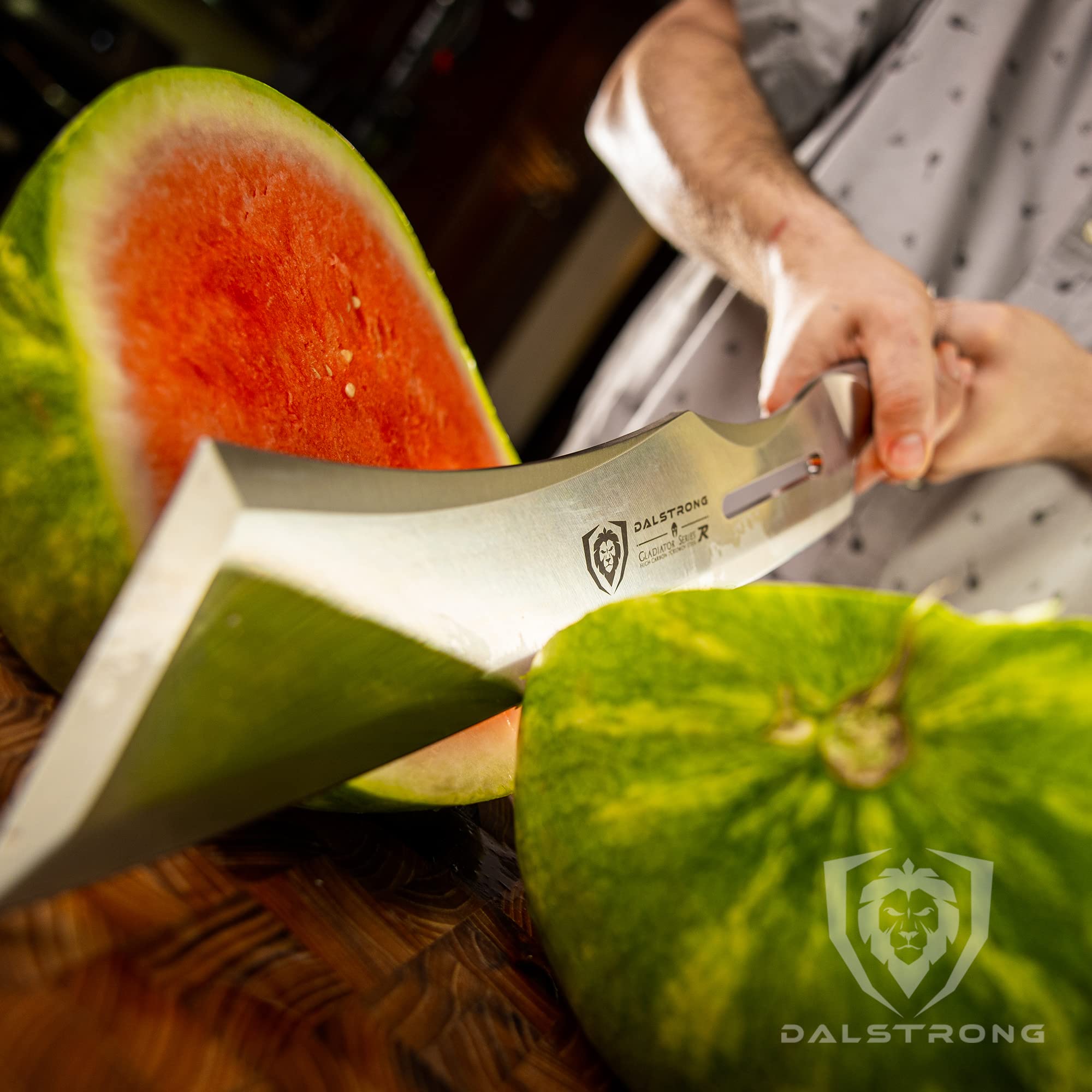 Dalstrong Heavy Duty Butcher Breaking Knife - 14 inch Cleaver Knife - Gladiator Series R - The 'Annihilator' - 7CR17MOV High Carbon Steel - Razor Sharp - G10 Handle - w/Stand & Sheath - NSF Certified