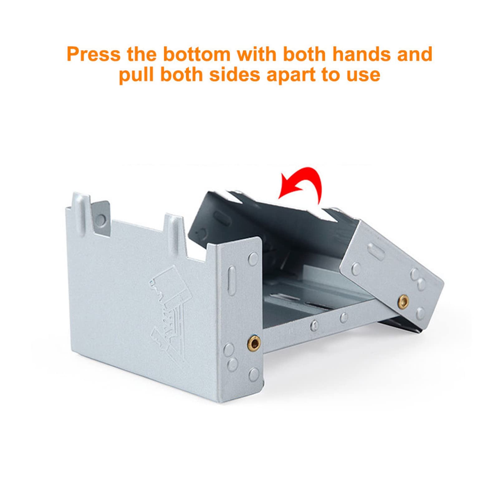Camping Stove, Folding Pocket Stove Lightweight Alcohol Stoves Portable Stove Folding Burning Stove Solid Fuel Tablet Pocket Stove Survival Stove for Picnic BBQ Camp Hiking