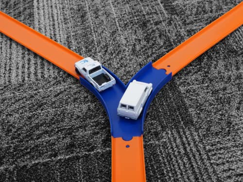 Hot Wheels Compatible Track Add-On Pack - Eco-Friendly PLA Plastic, Versatile Track Layout Pieces (Blue)