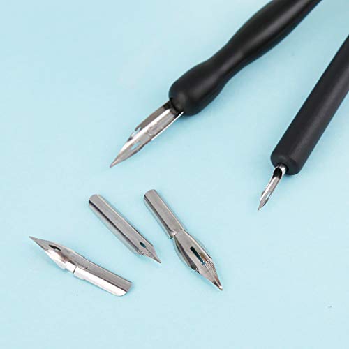 Two Comic Dip Fountain Pen Dip Pen Set Manga Dip Pen Holder Set Comic Drawing Painting Tools Kit Calligraphy + 5 Nibs