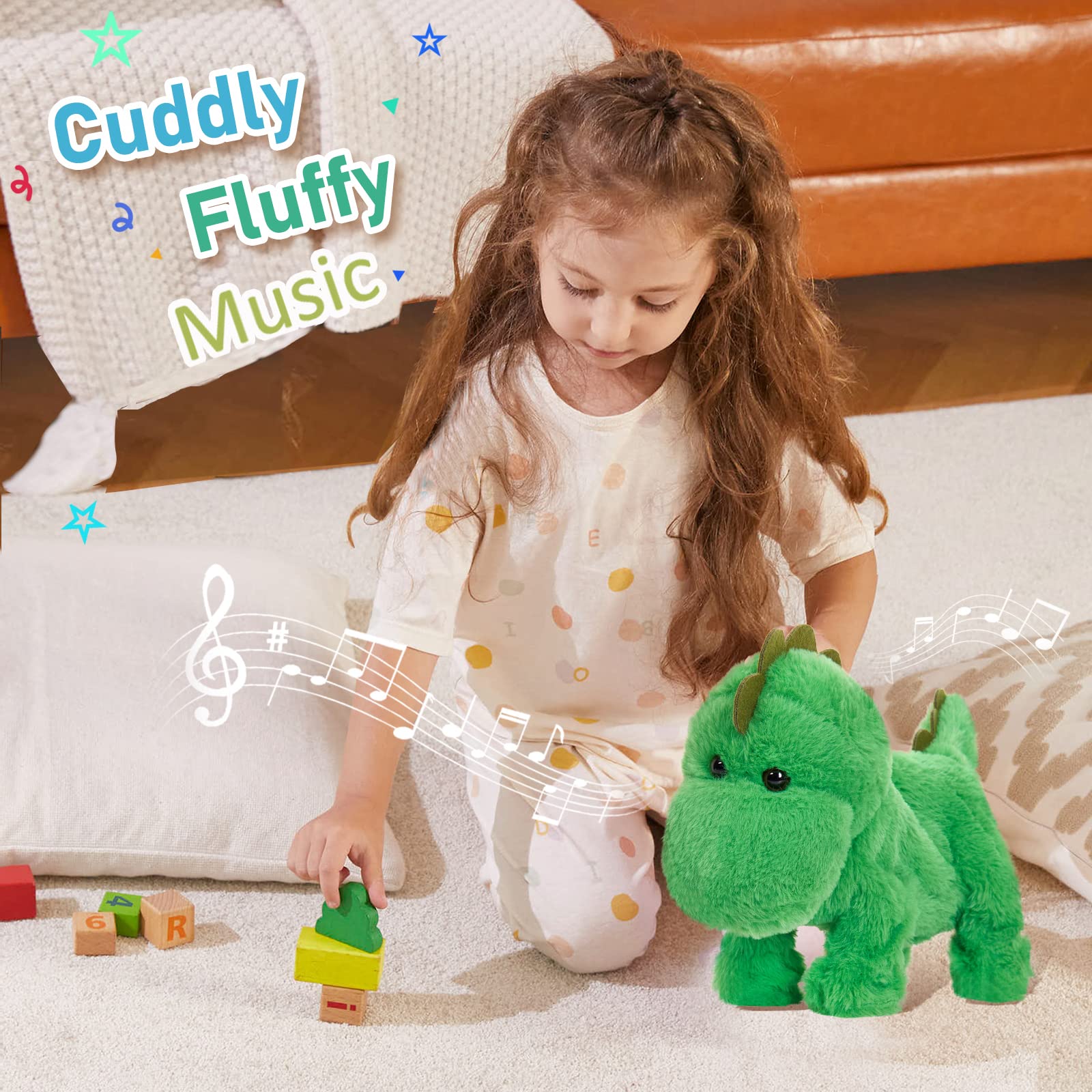 CozyWorld Walking Electronic Elephant Plush Electric Singing Interactive Animated Elephant Funny Plush Toys Tail Wagging Elephant Stuffed Animal Birthday Gifts for Kids,10“
