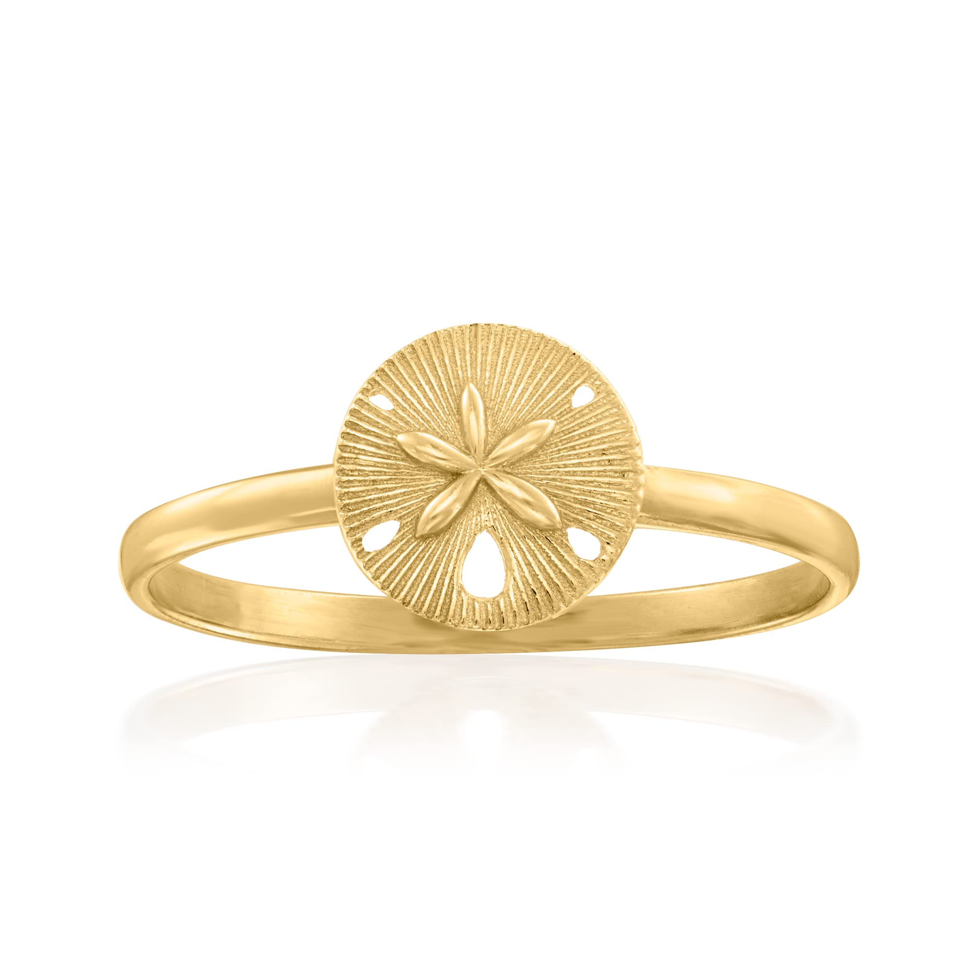 Canaria 10kt Yellow Gold Sand Dollar Ring. Size 7
