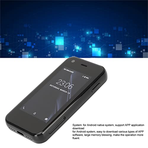 Mini Unlocked Smartphone, 3G Network Palm Cellphone with 2.5in Screen, 1GB 8GB Storage, Quad Core, Front Rear HD Camera, Student Tiny Pocket Mobile Phone for Boy Girl Kids, for XS11(Black)