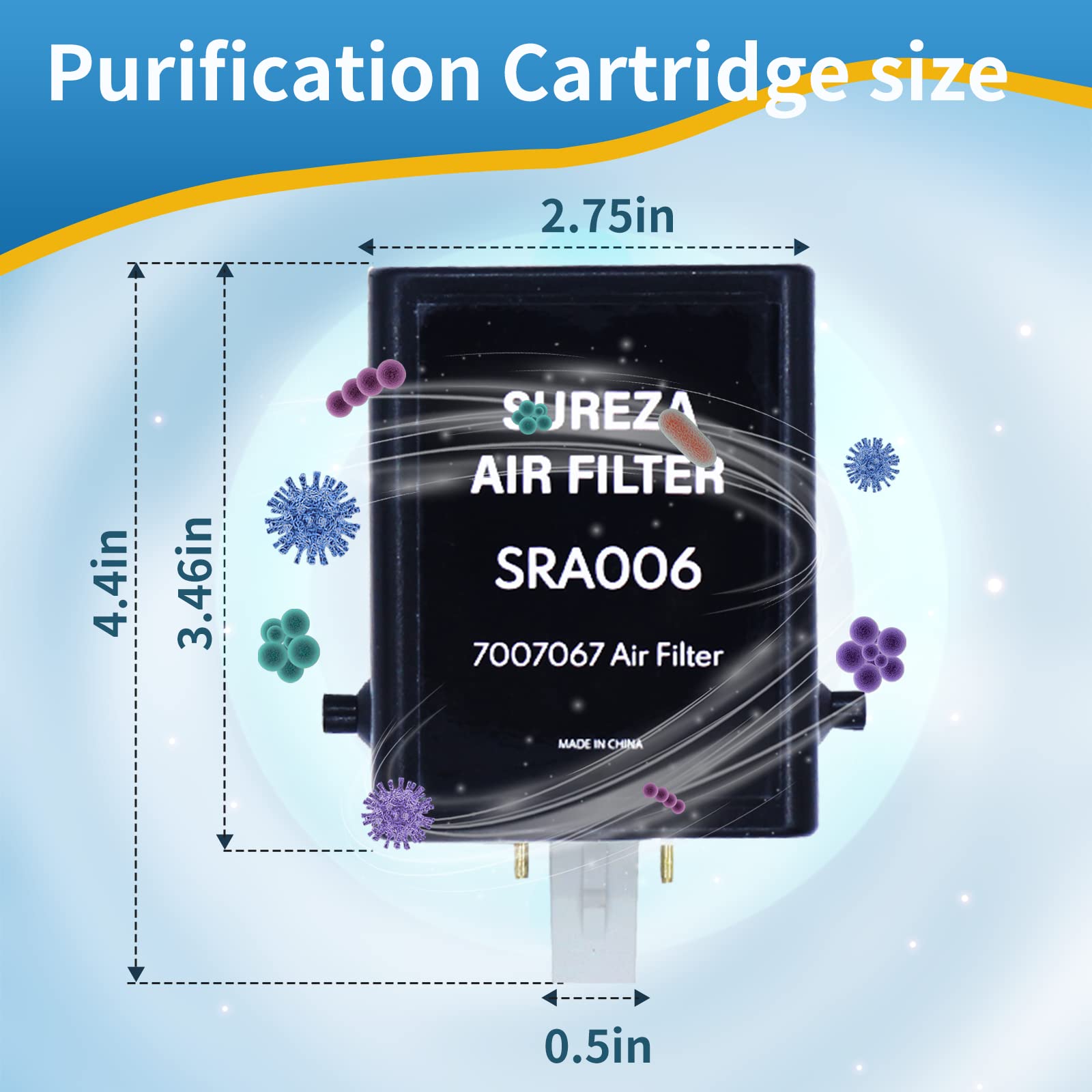 Upgraded 7042798 7007067 Subzero Air Purification Cartridge Replacement Refrigerator Filter - 6 Months Warranty (7007067 * 1Pice)
