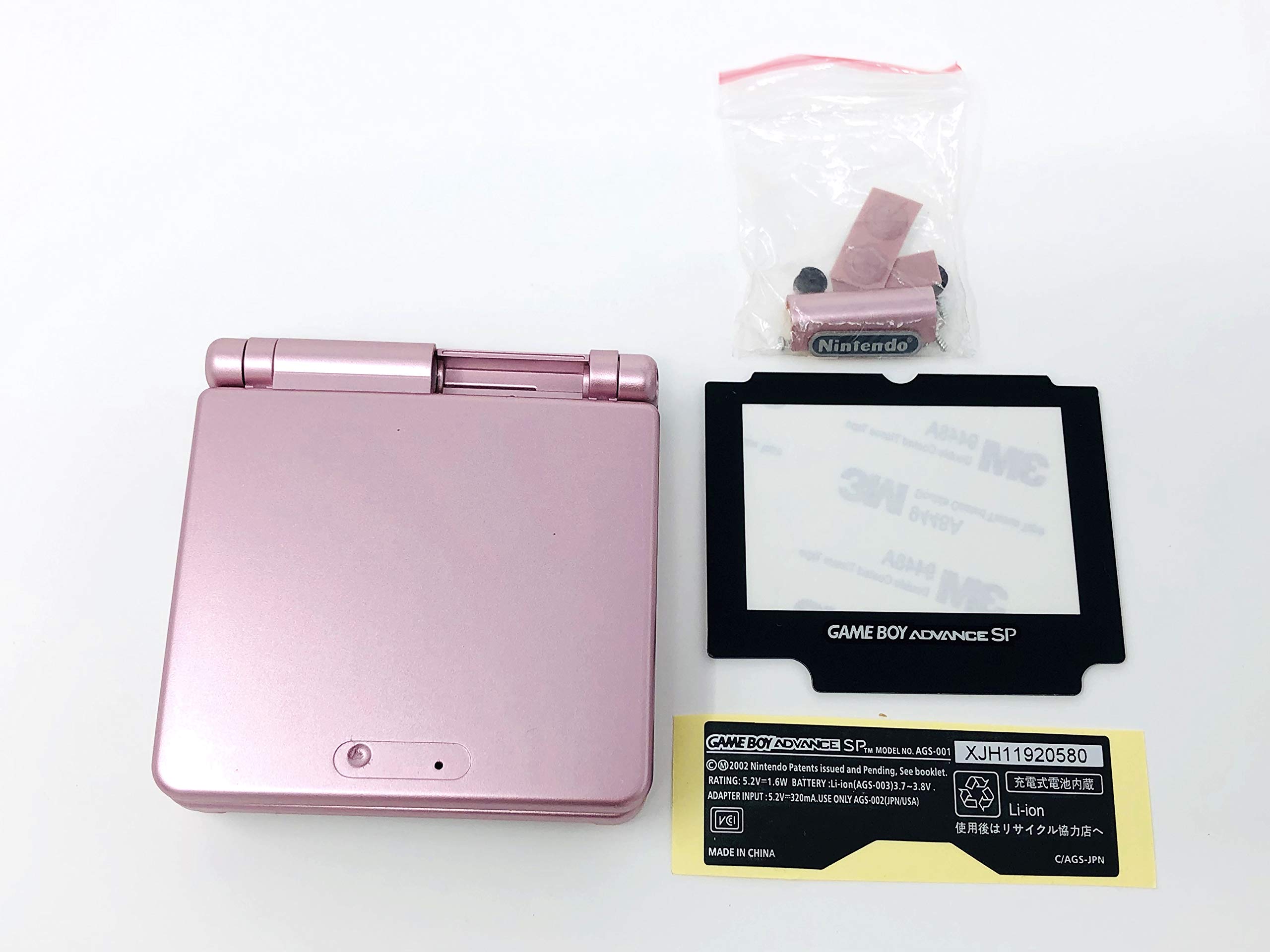 RGRS Replacement Pink Full Housing Shell Case Repair Parts Kit w/Lens & Screwdriver for Nintendo Gameboy Advance SP GBA SP Console… [video game] [video game]