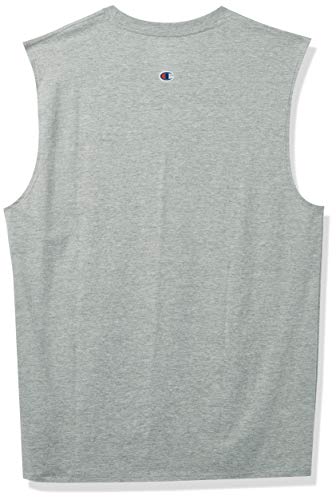 Champion Mens Muscle Tank, Classic Graphic Tee, Sleeveless T-shirt For (Reg. Or Big & Tall), Oxford Gray, X-Large US