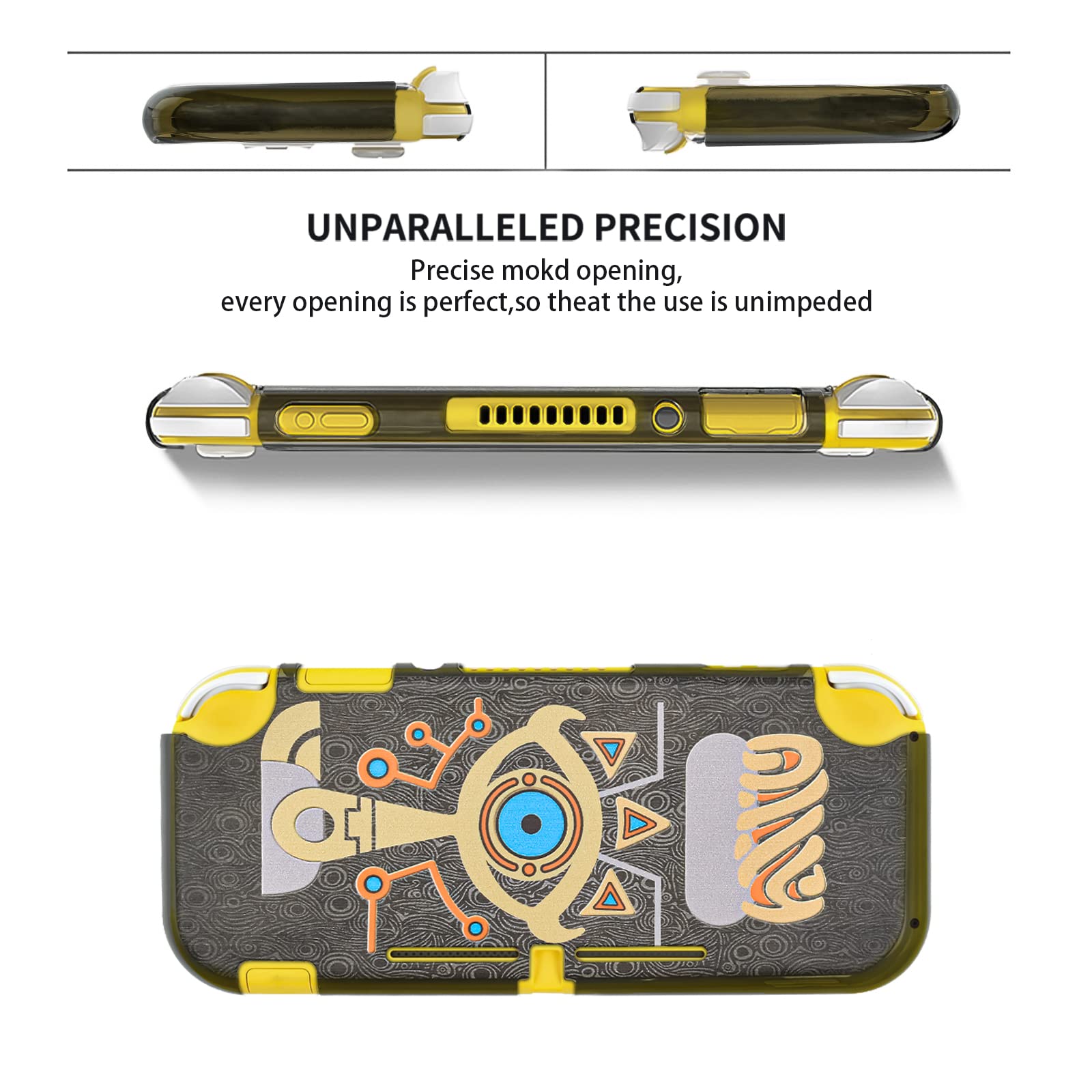 Dabozi Protective Case for Switch Lite of Zelda Breath of The Wild,Hard PC Shock-Absorption and Anti-Scratch Design, Embossed with Sheikah Slate Eye Compatible Switch Lite