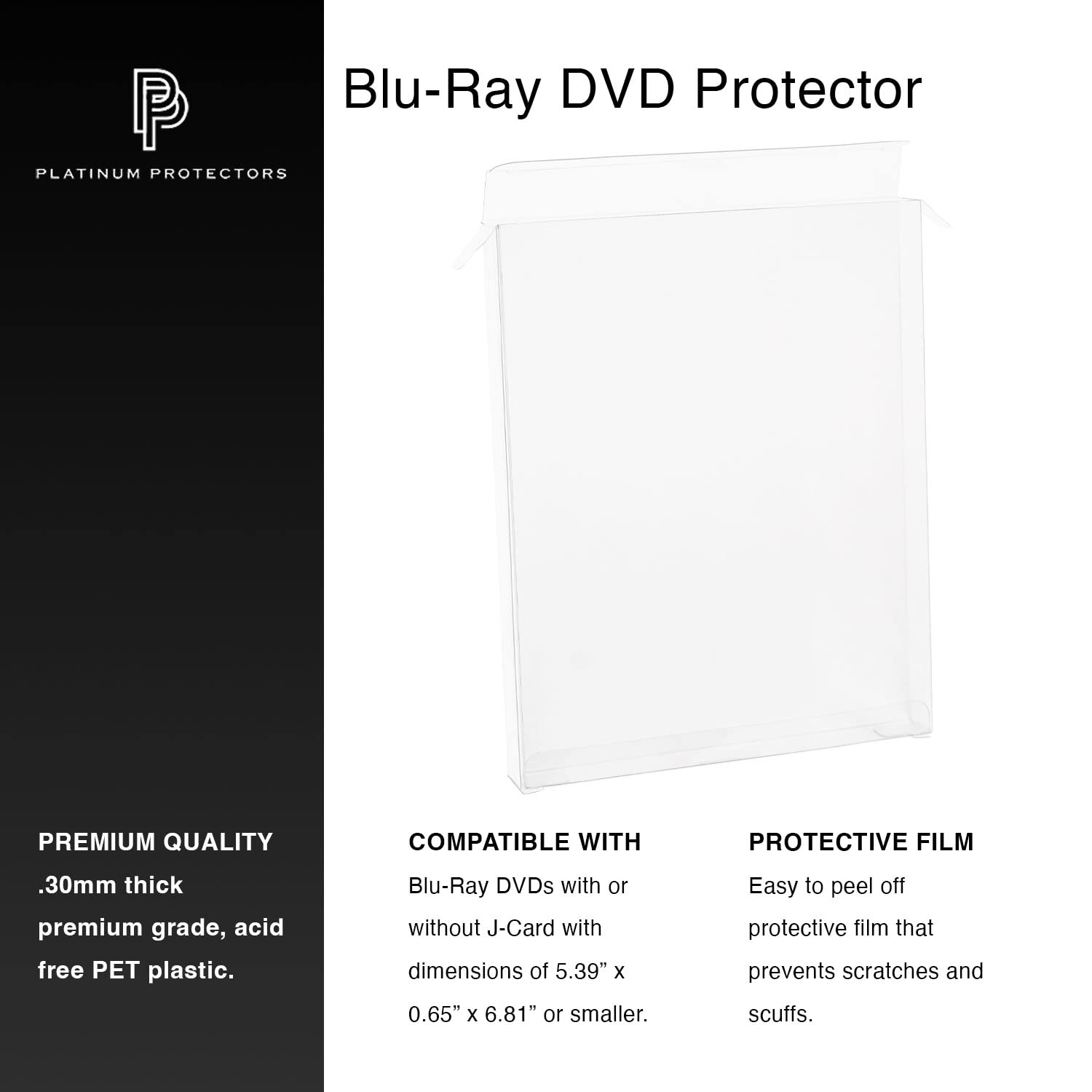 Viturio Protector Cases Compatible with BLU-RAY w J-Card, Steelbooks, PS3, PS4, Xbox ONE (10 Pack)