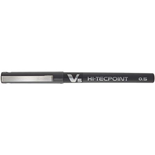 PILOT V5 Liquid Ink Rollerball 0.5 mm Tip - Black, Box of 12