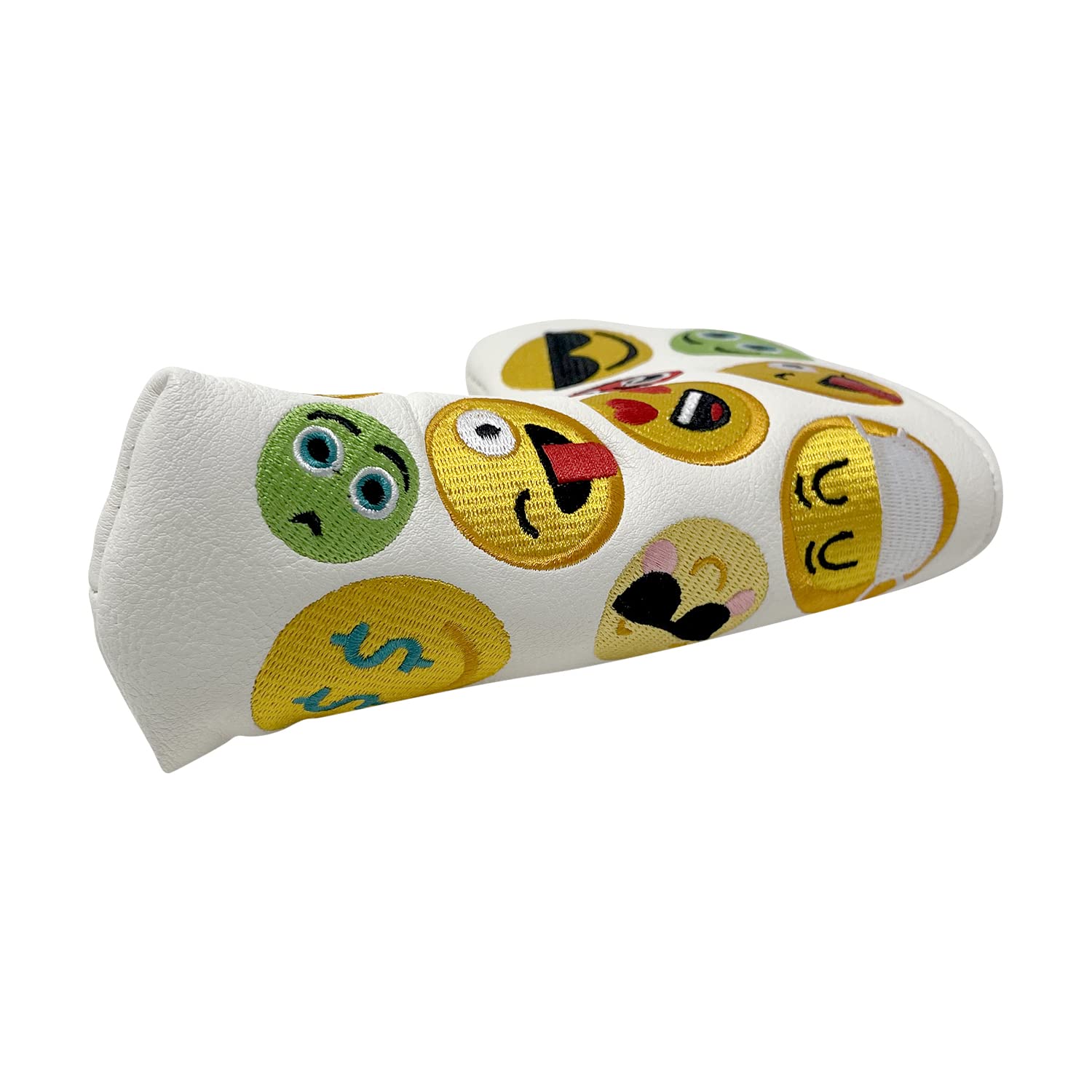Breakers Golf Blade Putter Cover Headcover Emoji Durable Synthetic Leather Magnetic Closure for Scotty Cameron Odyssey Taylormade Ping Callaway