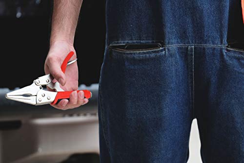 FASTPRO 4-Piece Locking Pliers Set With Heavy Duty Grip, 5", 7" and 10" Curved Jaw Locking Pliers, 6-1/2" Long Nose Locking Pliers Included, Vise Grip Wrench Set